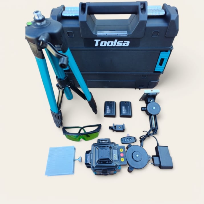 Лазерен нивелир Toolsa - 4D + тринога до 100см | toolsa.bg